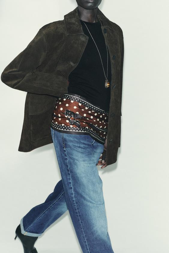 ΣΑΤΕΝ ΜΑΝΤΗΛΙ ΜΕ ΠΟΥΑ ΣΧΕΔΙΟ - ΜΟΝΑΔΙΚΟ | ZARA Greece / Ελλαδα