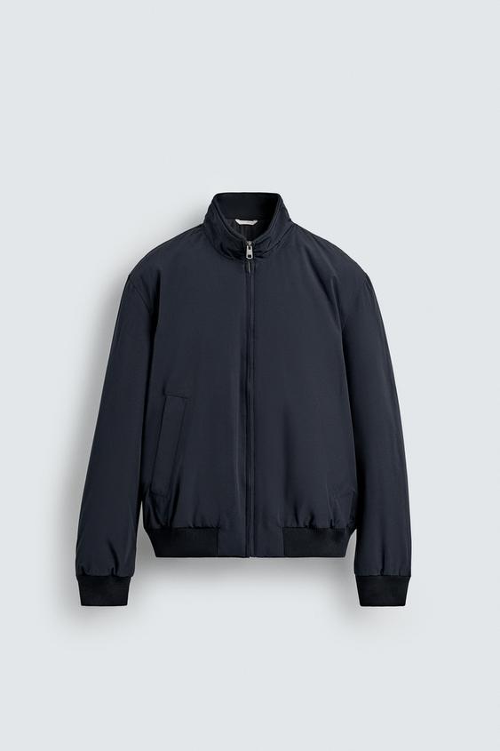 TECHNICAL BOMBER JACKET - Navy blue | ZARA Cambodia