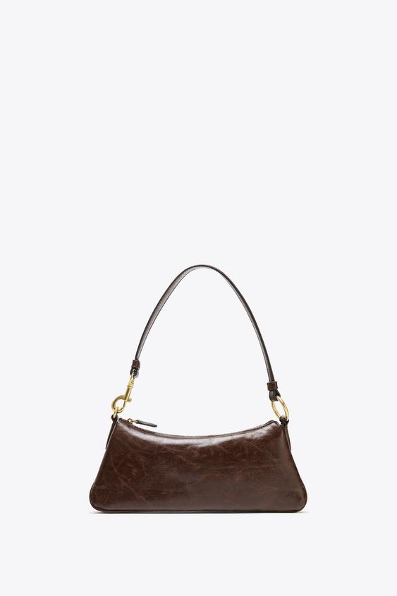 ELONGATED SHOULDER BAG - Chocolate | ZARA Singapore