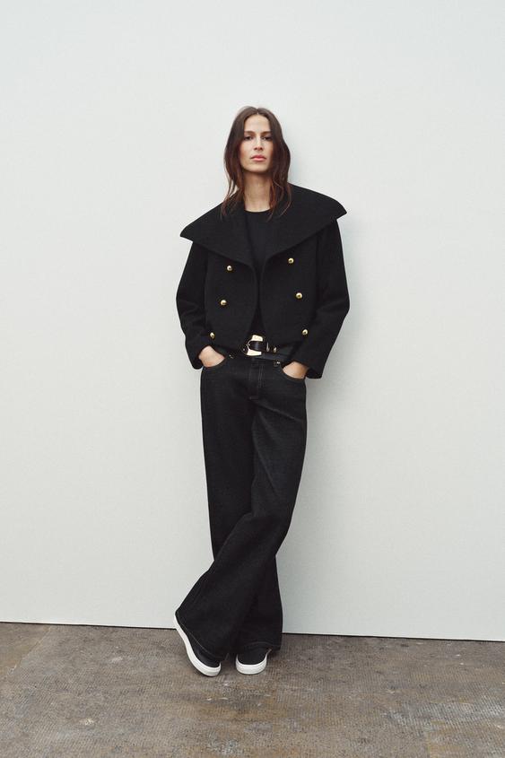 ZW COLLECTION WOOL JACKET - Black | ZARA South Africa