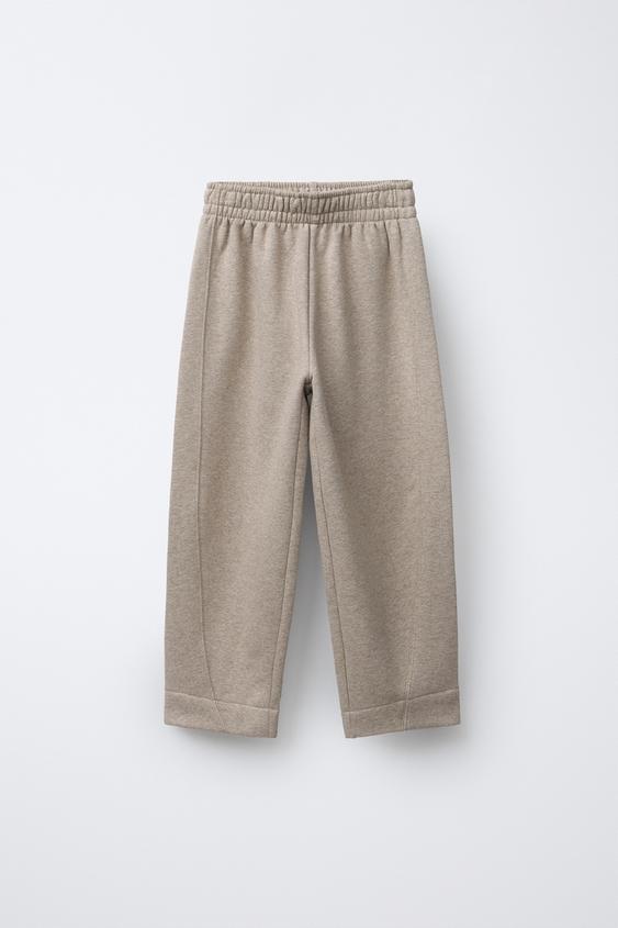 PANTALON JOGGING BARREL - Sable / Chiné | ZARA France