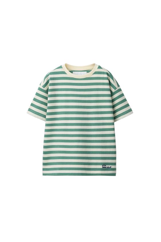 T-SHIRT RAYURES HEAVY WEIGHT INSCRIPTION - rayures | ZARA Canada