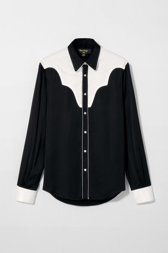 CHEMISE WESTERN À CONTRASTE BOBBY GILLESPIE X ZARA - Noir | ZARA Canada