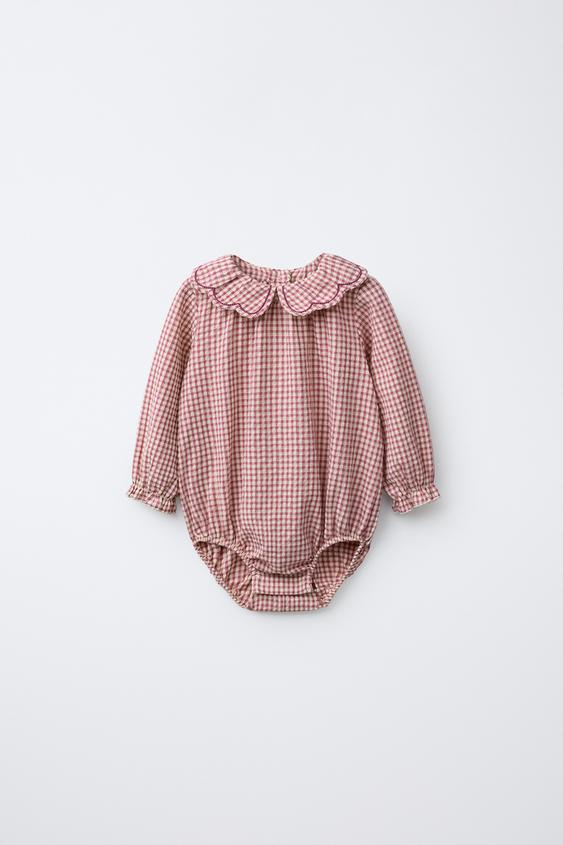PELELE CUADROS VICHY - Rosado oscuro | ZARA Chile