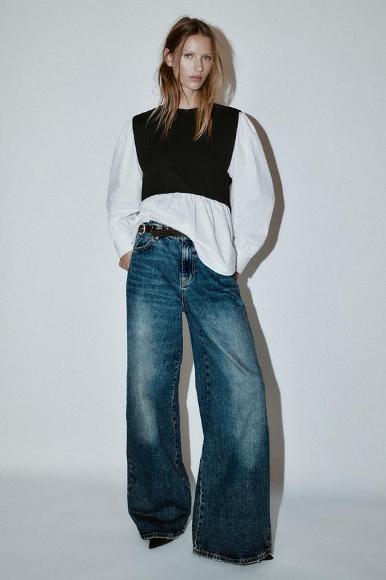 POPLIN BLOUSE - Black | ZARA Ireland