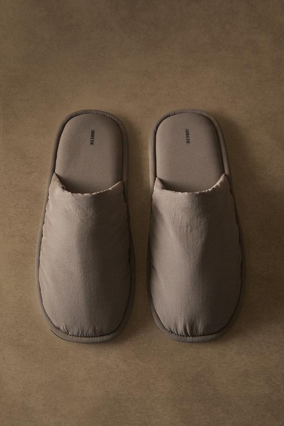 TECHNICAL FABRIC SLIPPERS - Gris | ZARA Estados Unidos de América / United States