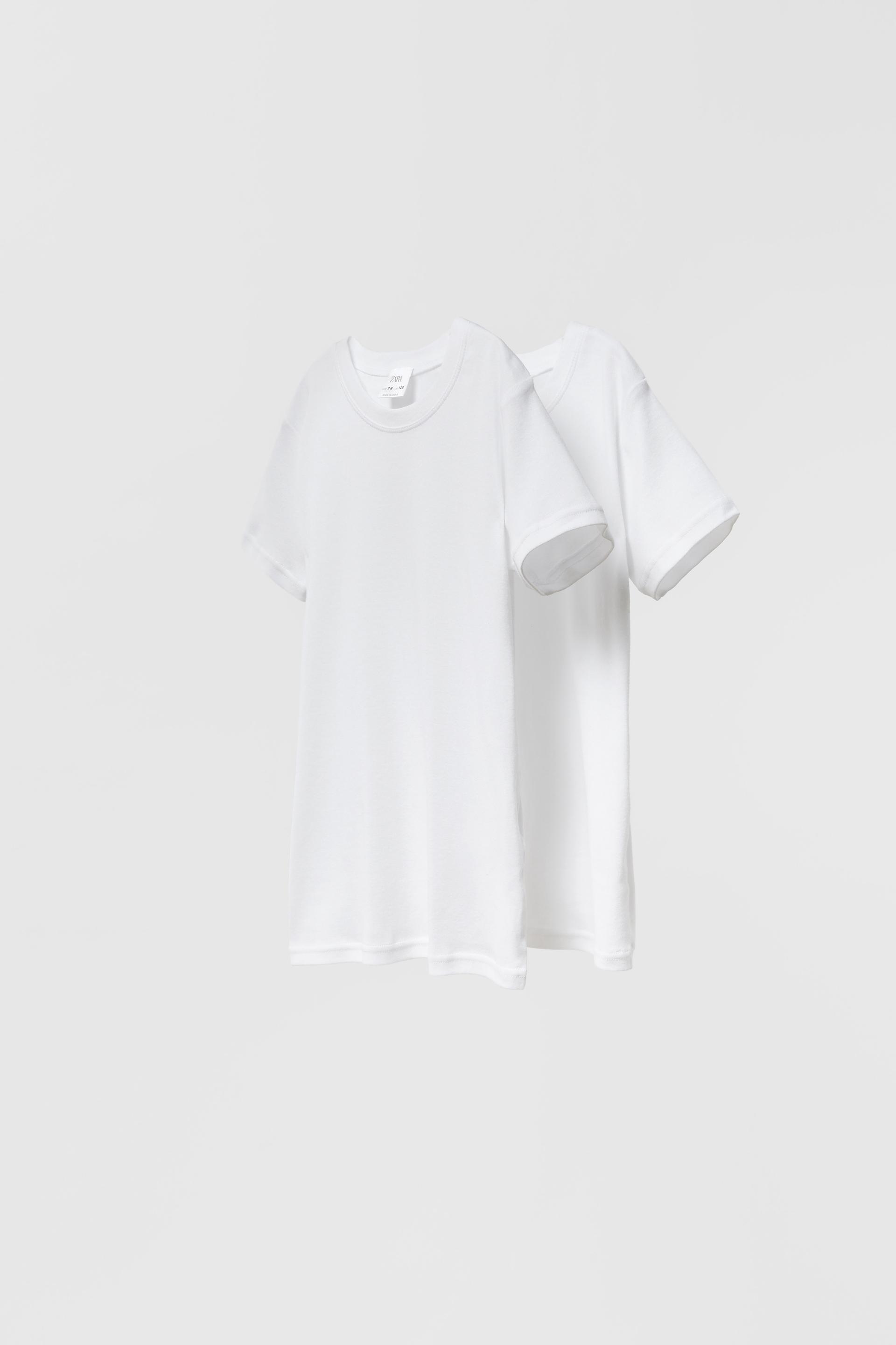 AGES 6-14/ 2-PACK OF BASIC T-SHIRTS - White | ZARA United Kingdom