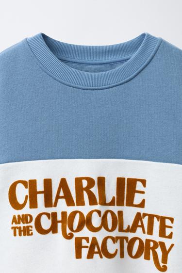 SWEAT IMPRIMÉ CHARLIE AND THE CHOCOLATE FACTORY ROALD DAHL © - rayures ...