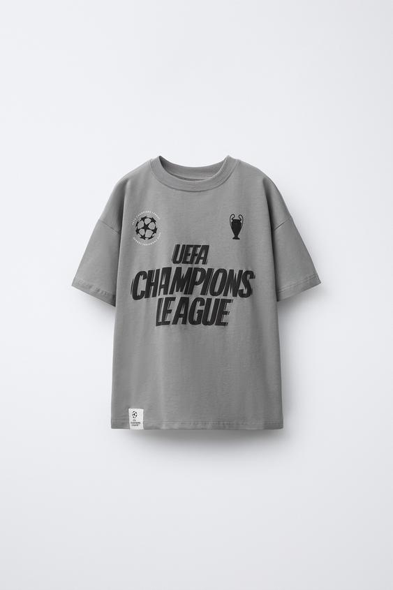 T-SHIRT MIT UEFA CHAMPIONS LEAGUE ® PRINT - Grau | ZARA Österreich ...