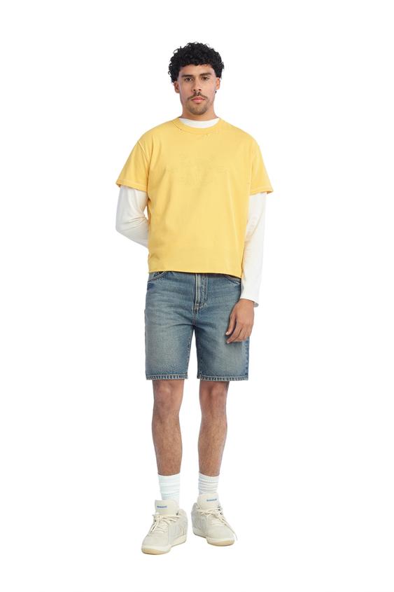 CRUSH WASHED TEXT REVERSED EFFECT T-SHIRT - Yellow | ZARA United States