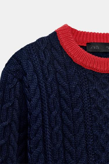 PULL À TORSADES COLOR BLOCK - Multicolore | ZARA France