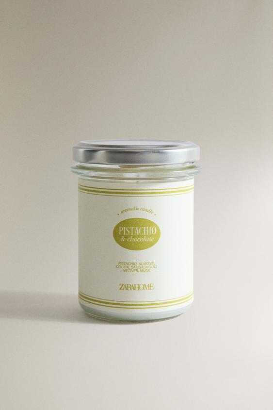 (130 G) BOUGIE PARFUMÉE PISTACHE & CHOCOLAT - Vert pistache | ZARA ...