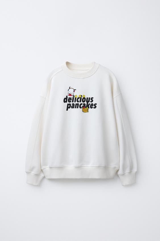 POCHACCO © SANRIO SWEATSHIRT - Oyster-white | ZARA New Zealand