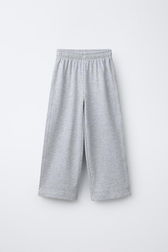 ΠΑΝΤΕΛΟΝΙ WIDE LEG INTERLOCK - Γκρι σταχτί | ZARA Greece / Ελλαδα