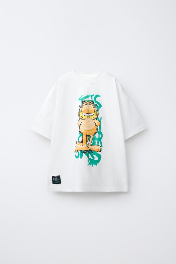 T-SHIRT GRAFFITI GARFIELD © PAWS INC - Cremefarben | ZARA Schweiz ...