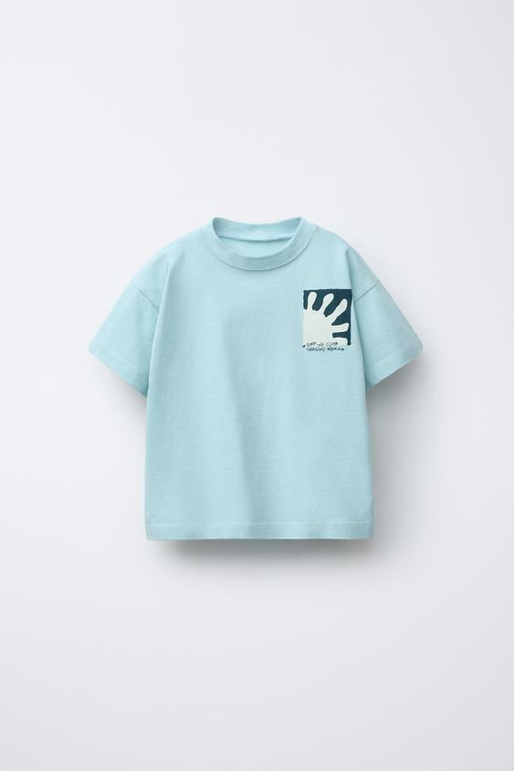 T-SHIRT IMPRIMÉ SURF - Bleu ciel | ZARA Canada