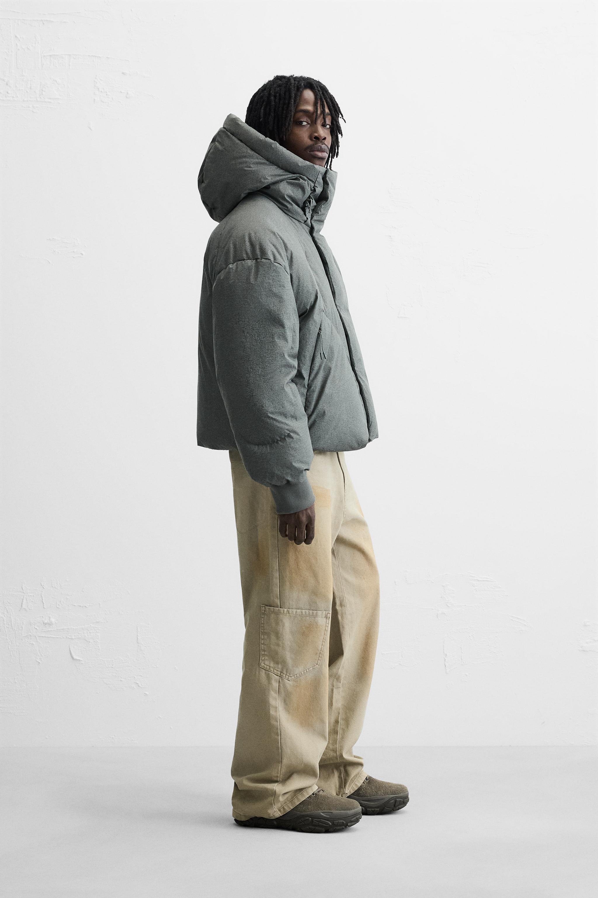 ボクシーフィット キルティングジャケット - ストーン | ZARA ボクシーフィット キルティングジャケット - ストーン | ZARA