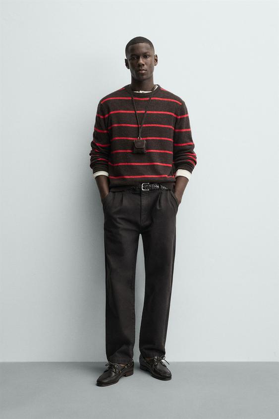 STRIPED WOOL JUMPER - striped | ZARA Cambodia