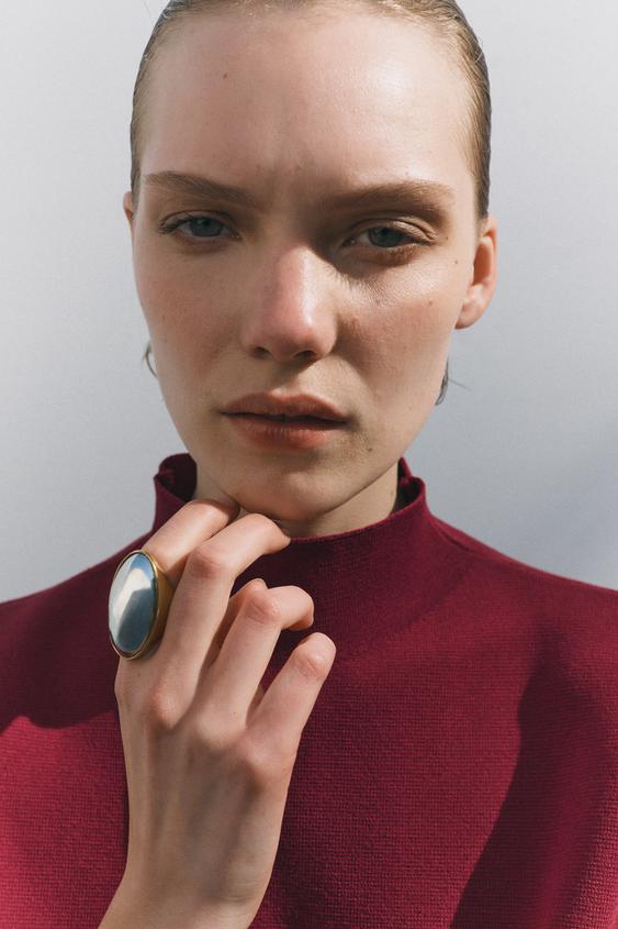 COMBINED GEOMETRIC RING - Gold / Silver | ZARA Saudi Arabia