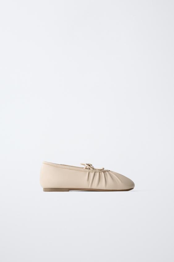 LEDERBALLERINA - Sandfarbe | ZARA Deutschland / Germany