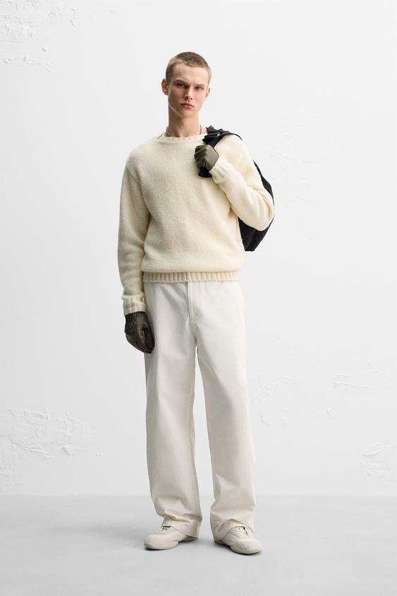 PULLOVER MIT STRUKTURMUSTER – LIMITED EDITION - Cremefarben | ZARA ...