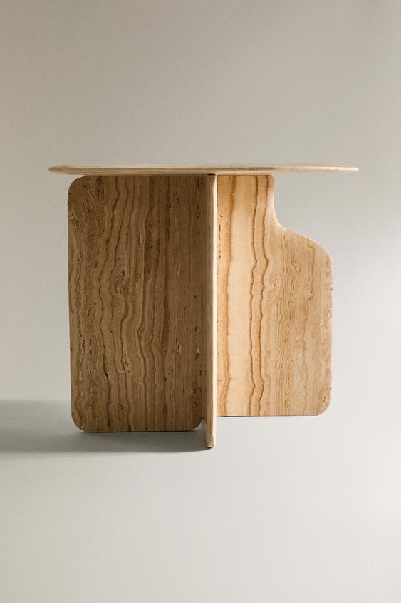 TRAVERTINE SIDE TABLE - Ecru | ZARA United Kingdom