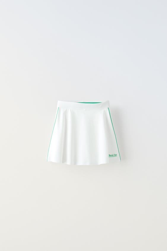 TECHNICAL BERMUDA SKORT WITH TRIMS - White | ZARA Cambodia