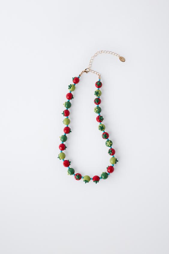 TOMATO BEAD NECKLACE - Red | ZARA United States