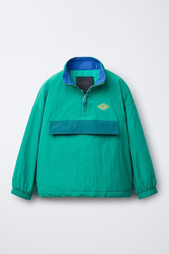 TECHNICAL KANGAROO HOODIE - Green | ZARA India