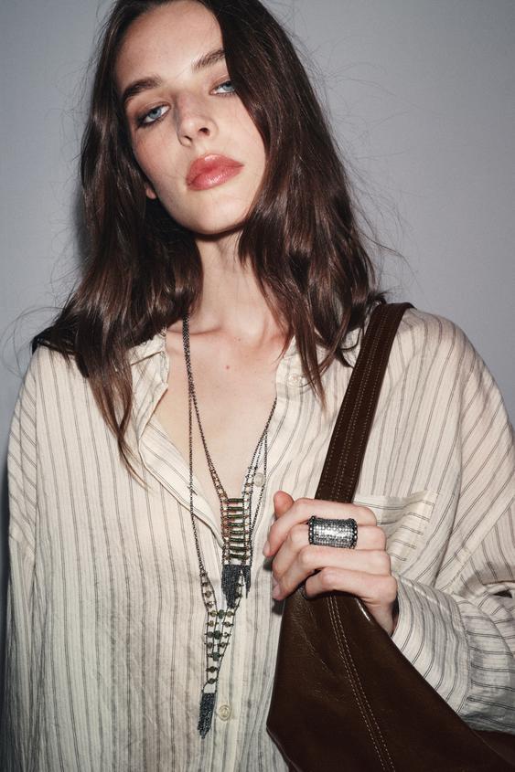 MAXI ANELLO RETE METALLICA - Argento | ZARA Italia / Italy