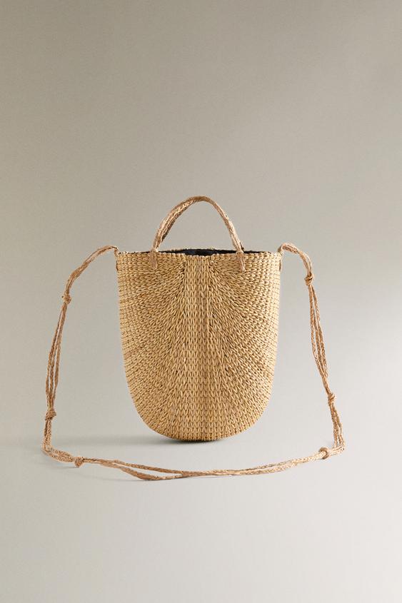 BRAIDED MINI STRAW BAG KNOTS WITH KNOTS - Light beige | ZARA United States