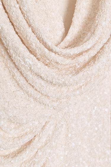 ROBE COURTE À PAILLETTES ZW COLLECTION - Blanc | ZARA France