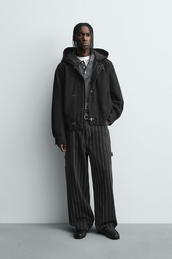 HOODED JACKET WITH FIREMAN CLASP - Black | ZARA UAE - Dubai/Sharjah/Ajman/UAQ/Fujairah