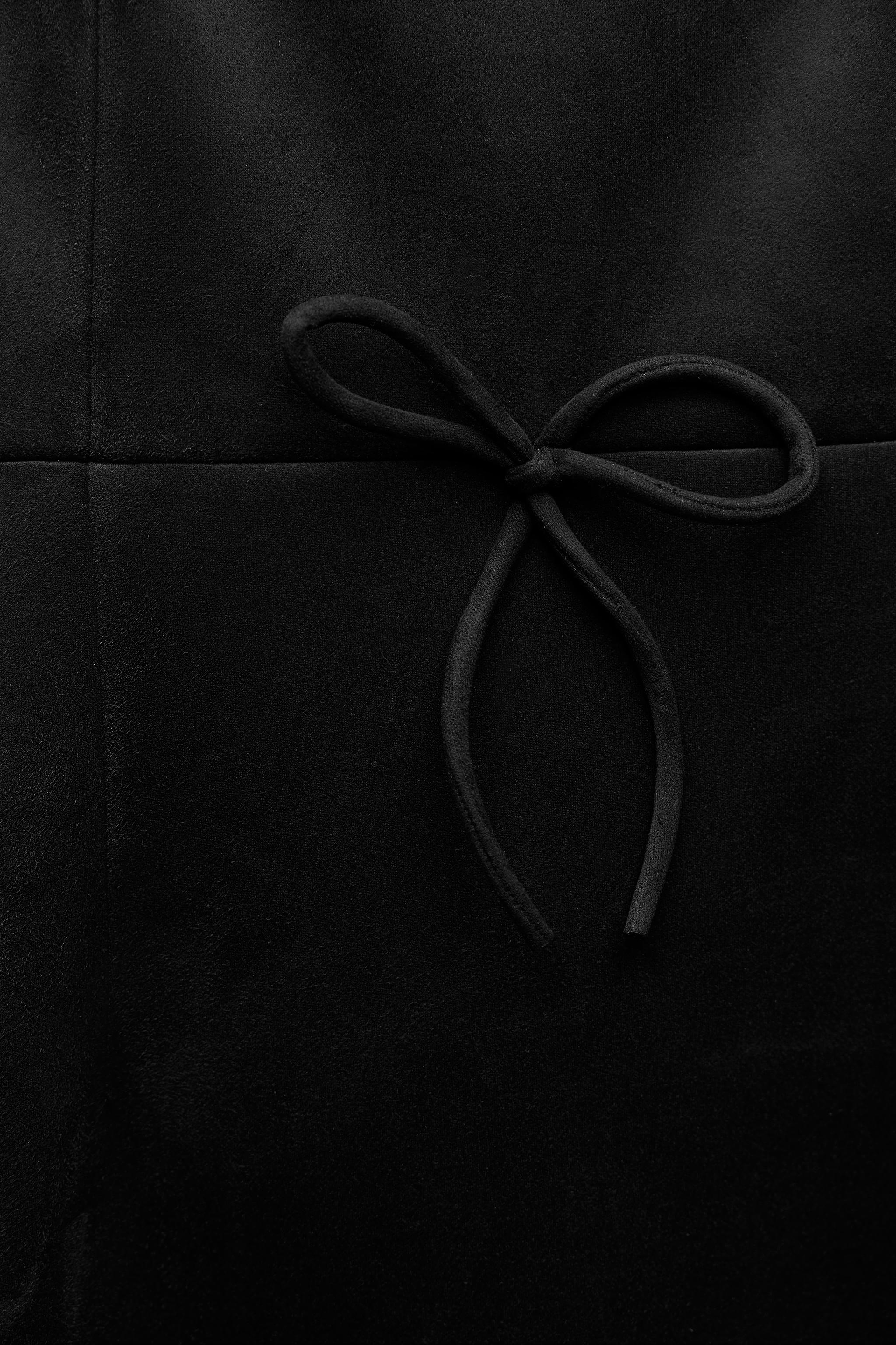 フェイクスエード ミディワンピース - ブラック | ZARA Japan / 日本 フェイクスエード ミディワンピース - ブラック | ZARA Japan / 日本