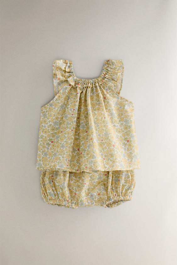 ENSEMBLE BÉBÉ FLEURS - Jaune | ZARA Suisse / Switzerland