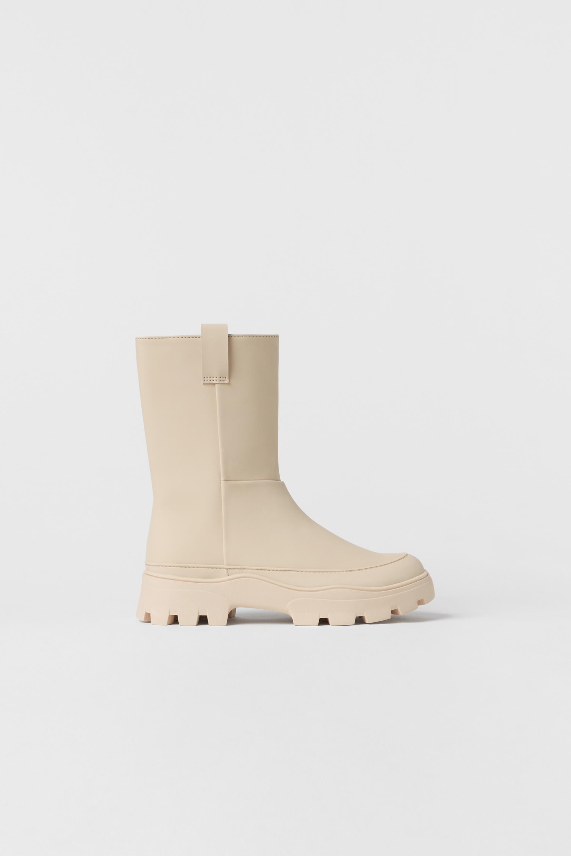 KIDS/ SOLID COLOR RUBBERIZED BOOTS - Beige | ZARA United States