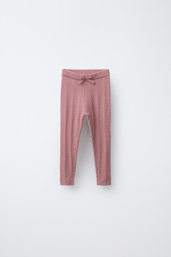 PLETENE HELANKE SA PLETENICAMA - mid-ružičasta | ZARA Srbija / Serbia