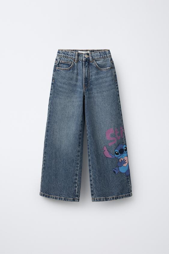 LILO & STITCH © DISNEY WIDE-LEG JEANS - Blue | ZARA Australia