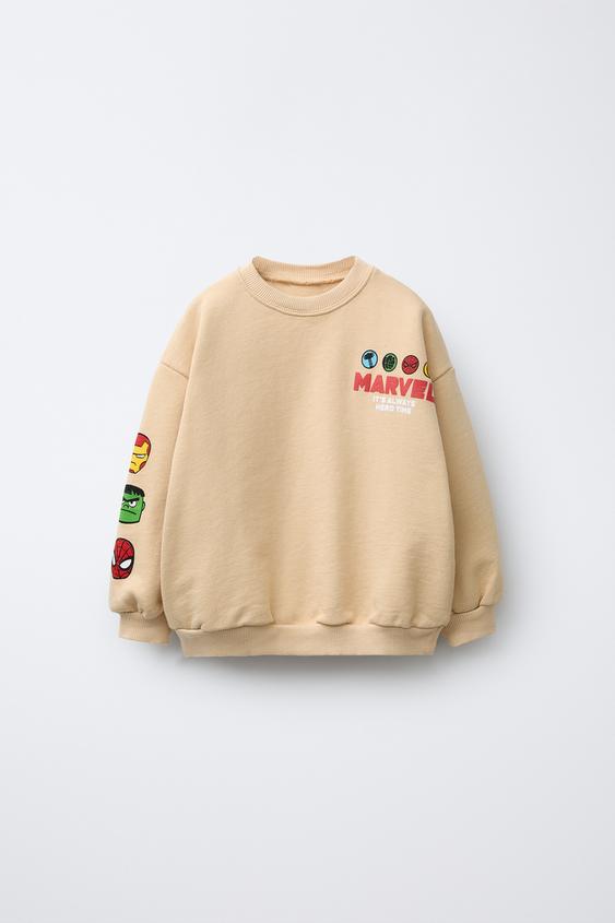 SWEAT IMPRIMÉ THE AVENGERS © MARVEL - Beige clair | ZARA Belgique / Belgium