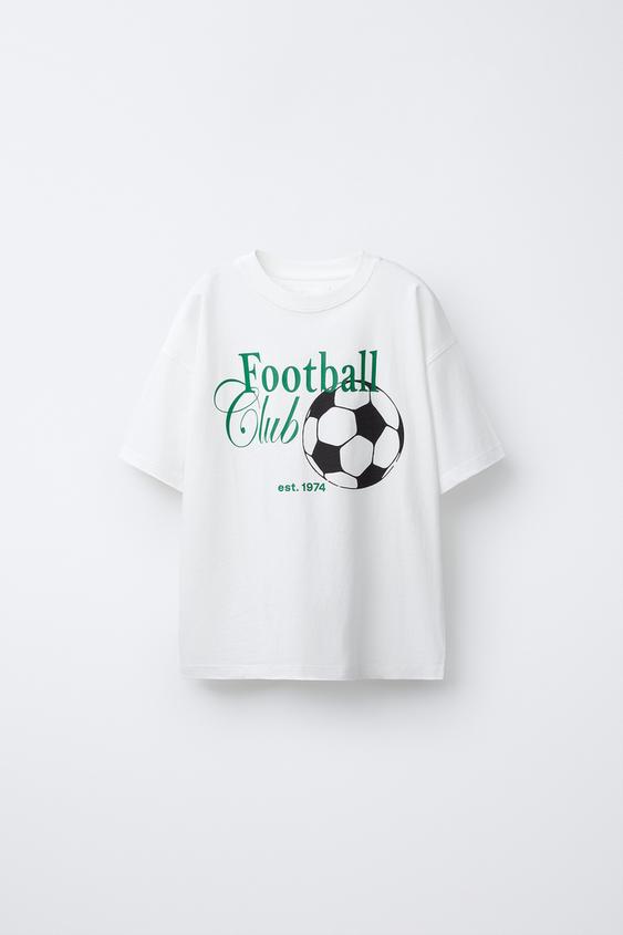SPORTS PRINT T-SHIRT - White | ZARA Australia