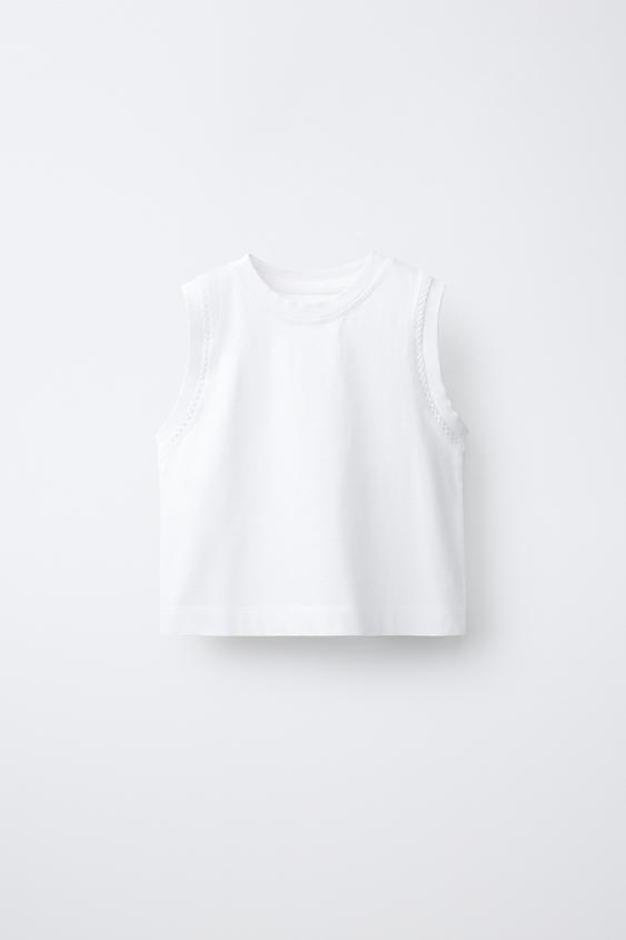 TRICOU HEAVY JERSEY CU BRODERIE - Alb | ZARA România