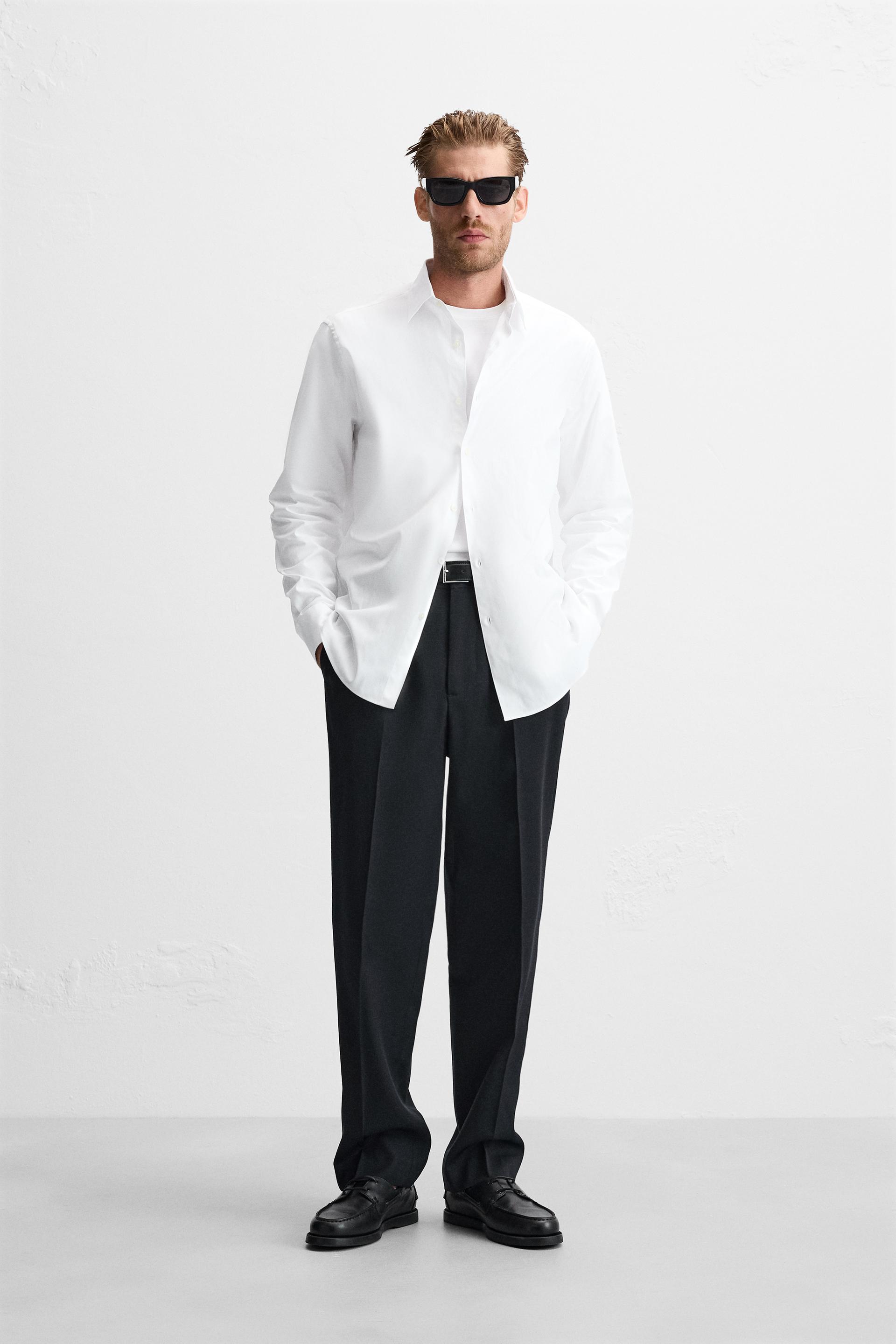 REGULAR FIT TEXTURED SHIRT - White | ZARA United States