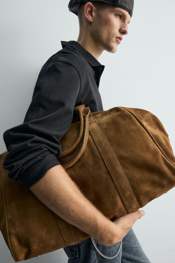 LIMITED EDITION LEATHER TRAVEL BAG - Brown | ZARA United States