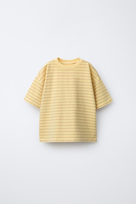 GESTREIFTES T-SHIRT - Hellgelb | ZARA Deutschland / Germany