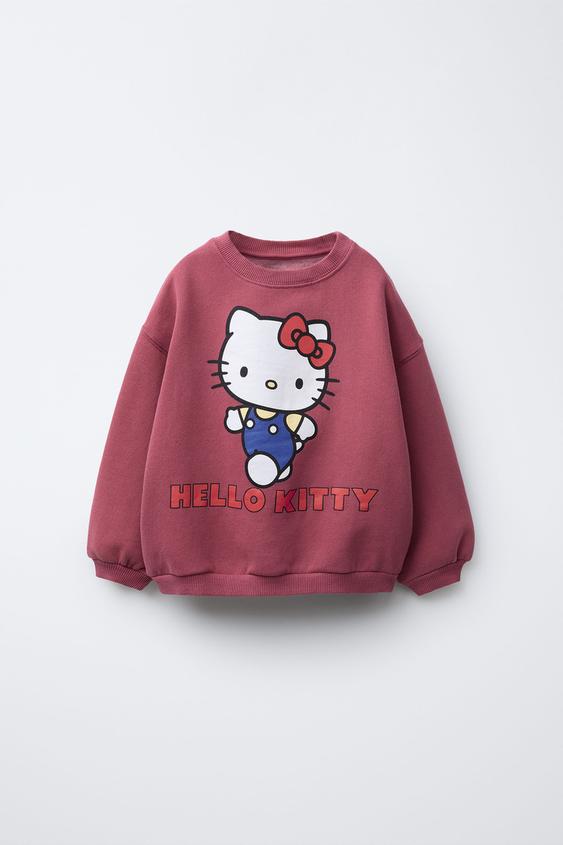 HELLO KITTY © SANRIO PRINT SWEATSHIRT - Dark pink | ZARA Ireland