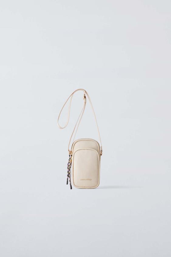 BASIC MOBILE PHONE POUCH - Ecru White | ZARA Australia