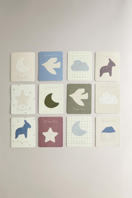 BABY MONTHLY MILESTONE KIT - 12 LITTLE DONKEY CARDS - Lys beige | ZARA ...