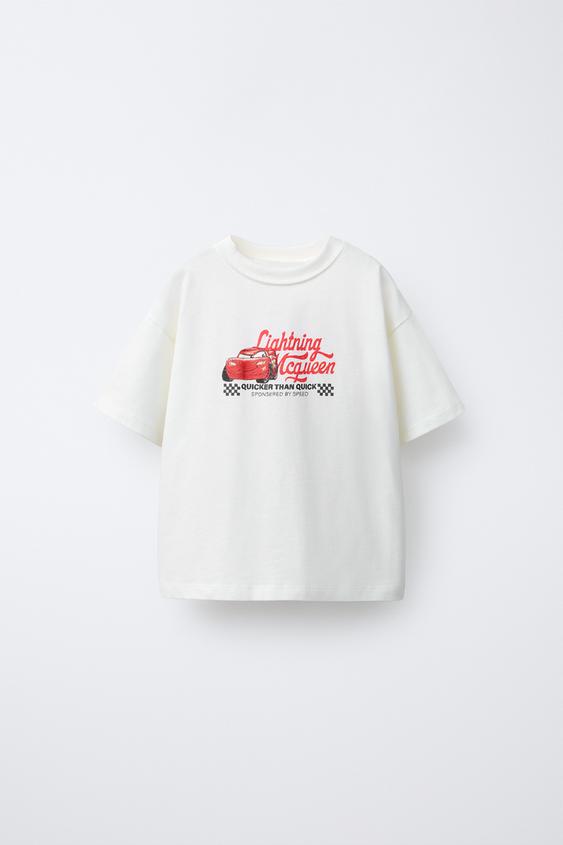 CARS LIGHTNING MCQUEEN © DISNEY PRINTED T-SHIRT - Ecru | ZARA Spain