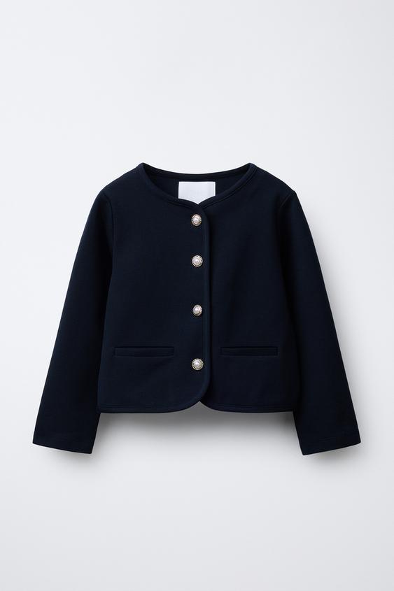 CHAQUETA BOTONES PERLAS - Marino | ZARA España