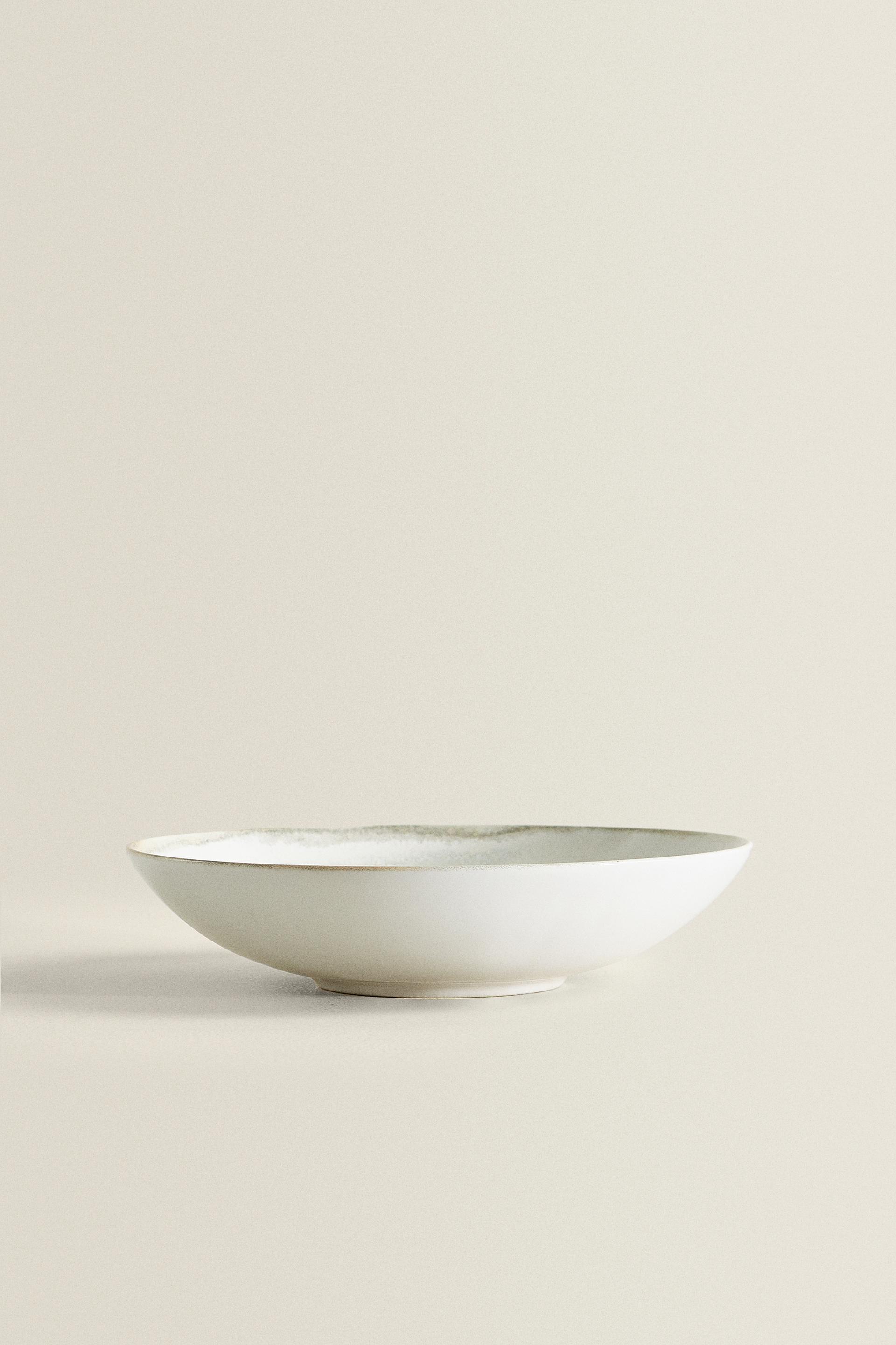 STONEWARE SOUP PLATE - Ecru | ZARA United States